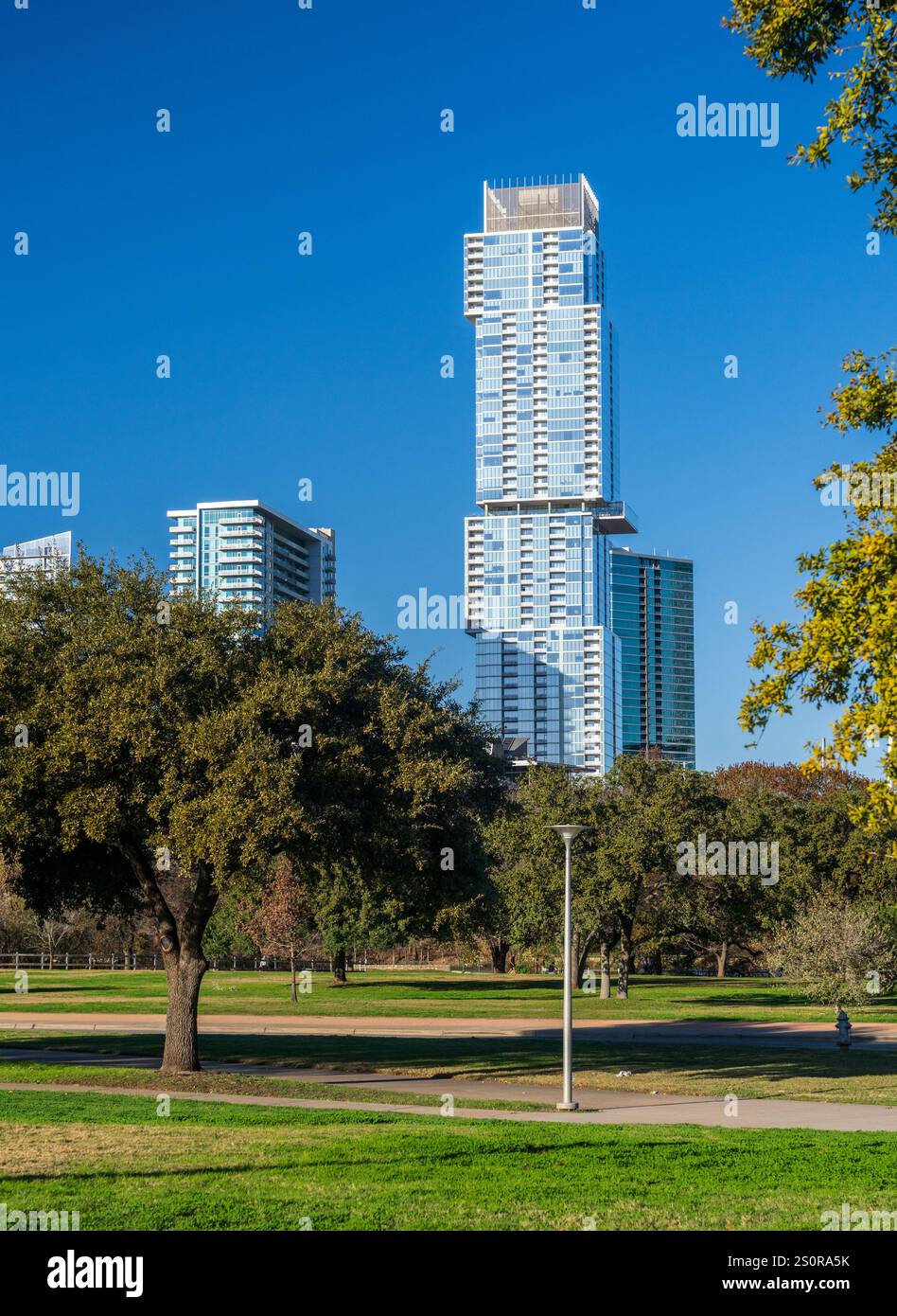 Unusual shapre of design of apartments and condos in Austin Texas seen ...