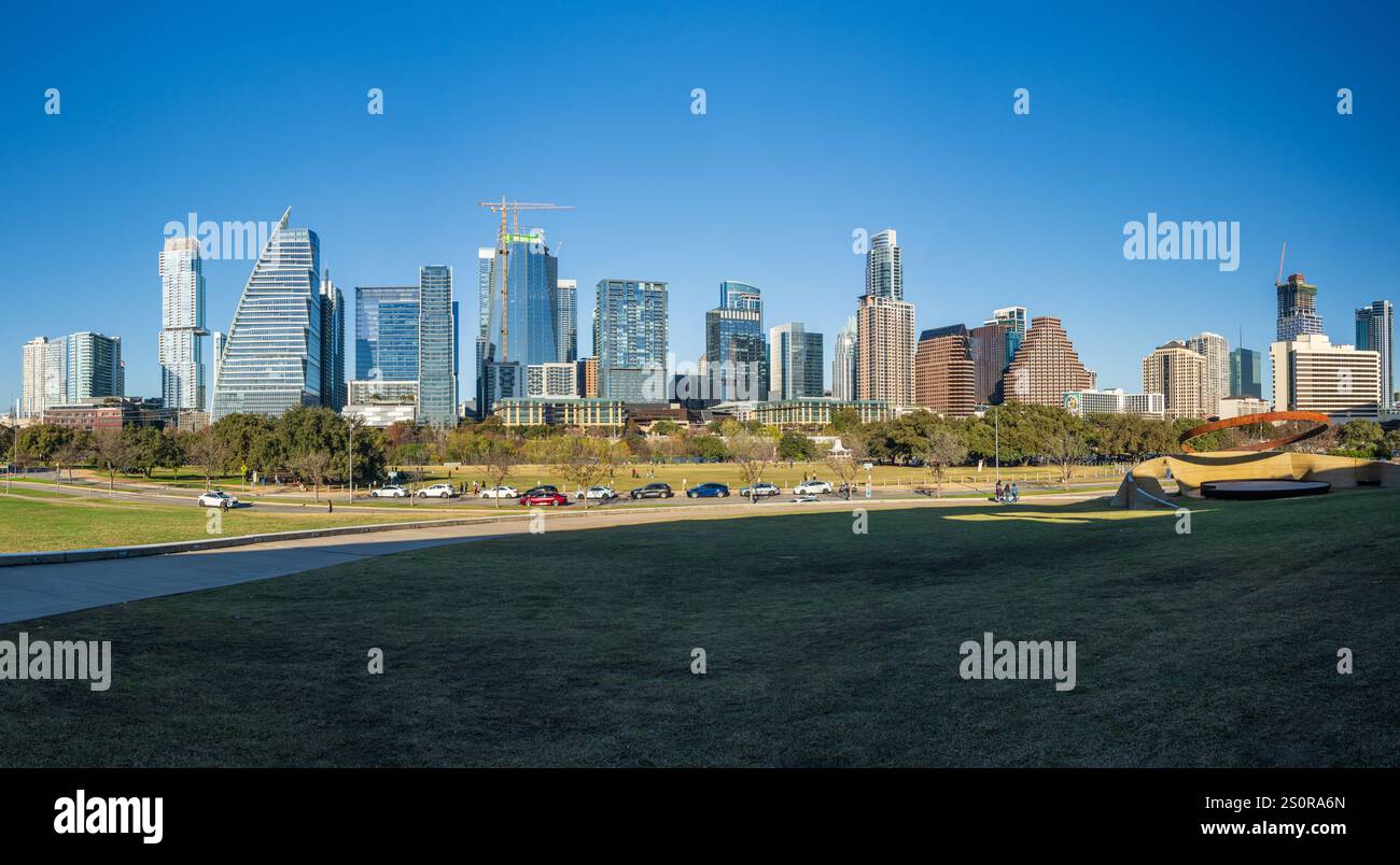 Modern apartment buildings and offices by the Colorado River in ...