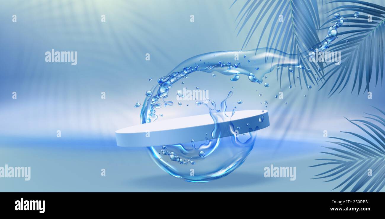 Tropical water splash stage design with floating platform - cylindrical ...