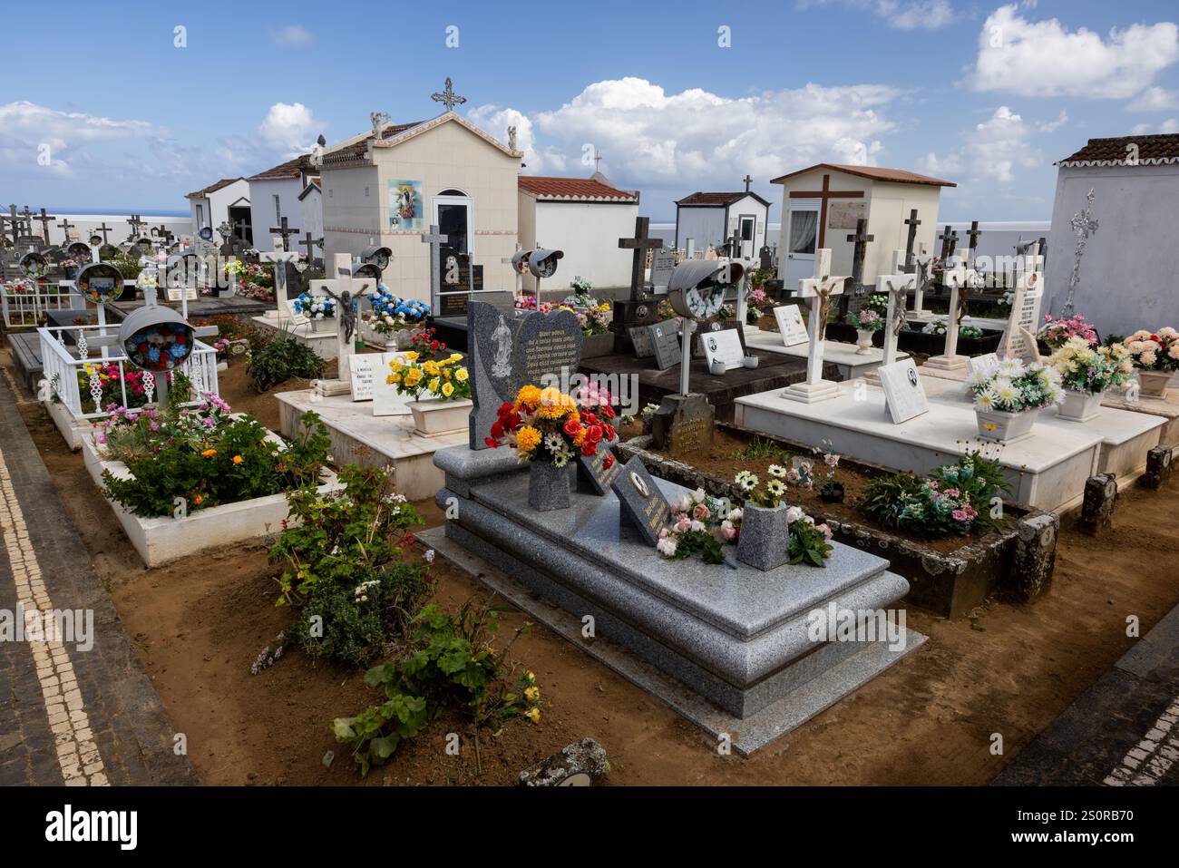 Cemitério de Lomba da Fazenda burial ground, São Miguel Island, Azores ...