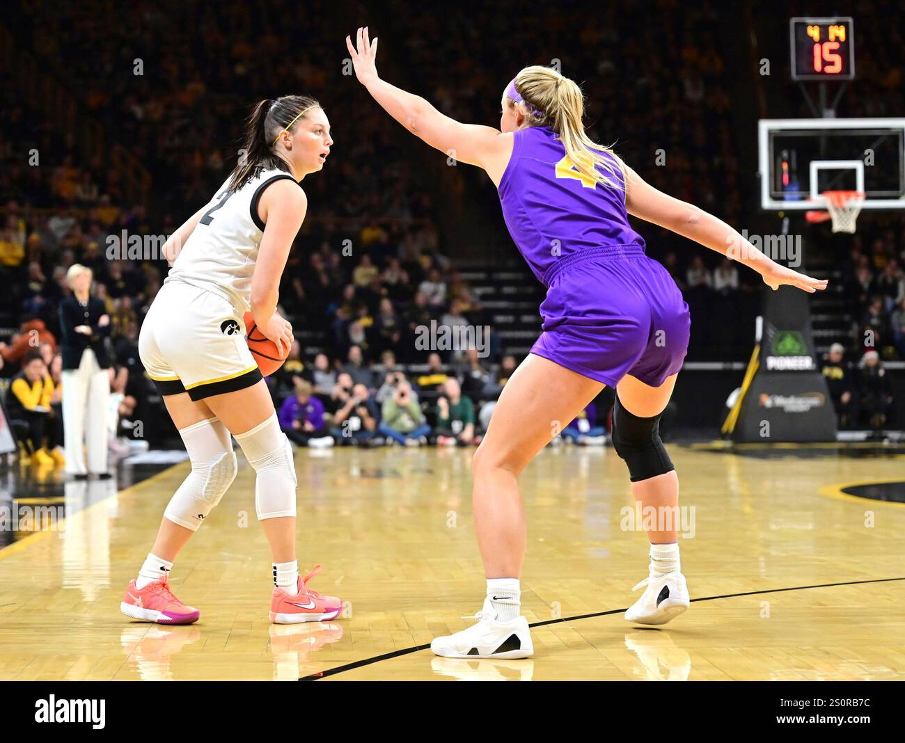 IOWA CITY, IA - DECEMBER 20: Iowa guard Taylor McCabe (2) holds the ...