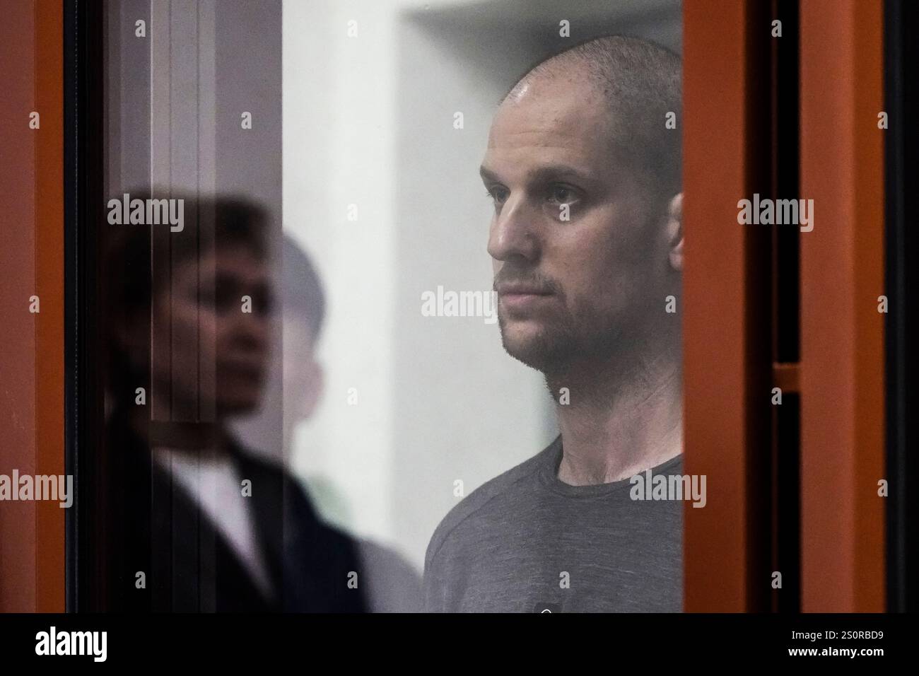 FILE - Wall Street Journal reporter Evan Gershkovich listens to the ...