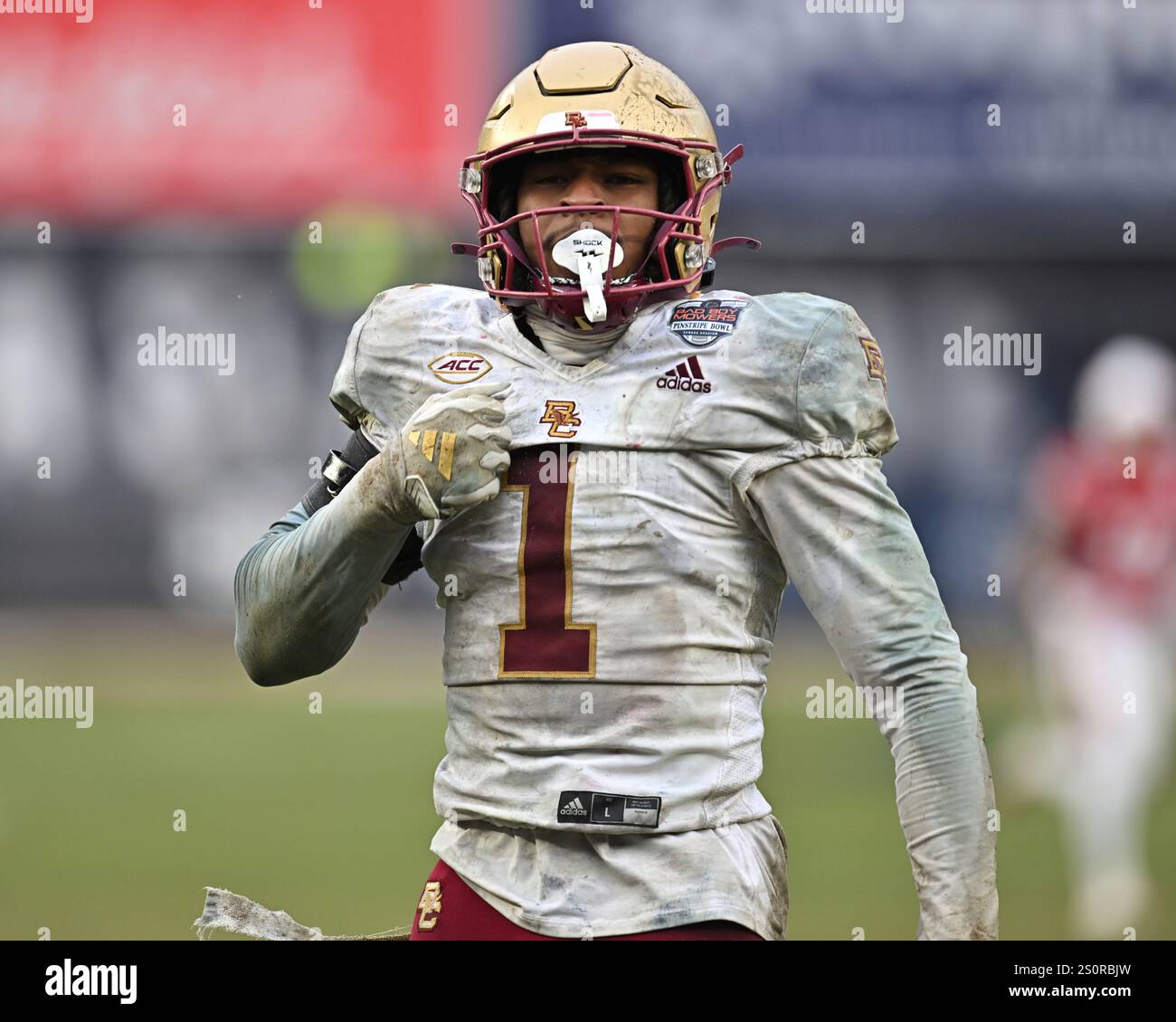 BRONX, NY - DECEMBER 28: Boston College Eagles linebacker Daveon Crouch ...