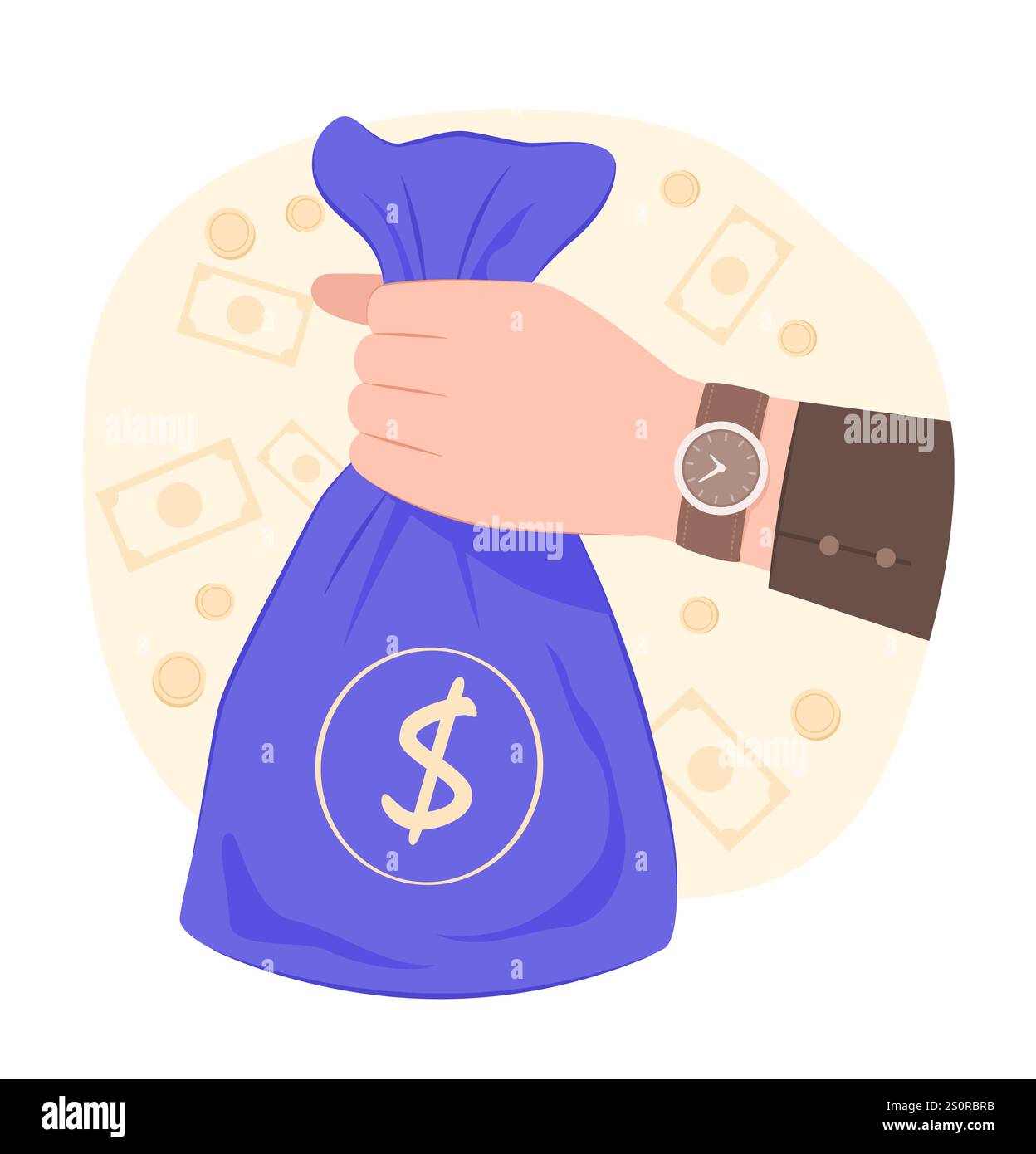 Human Hand Holding Money Bag for Savings and Financial Concept ...