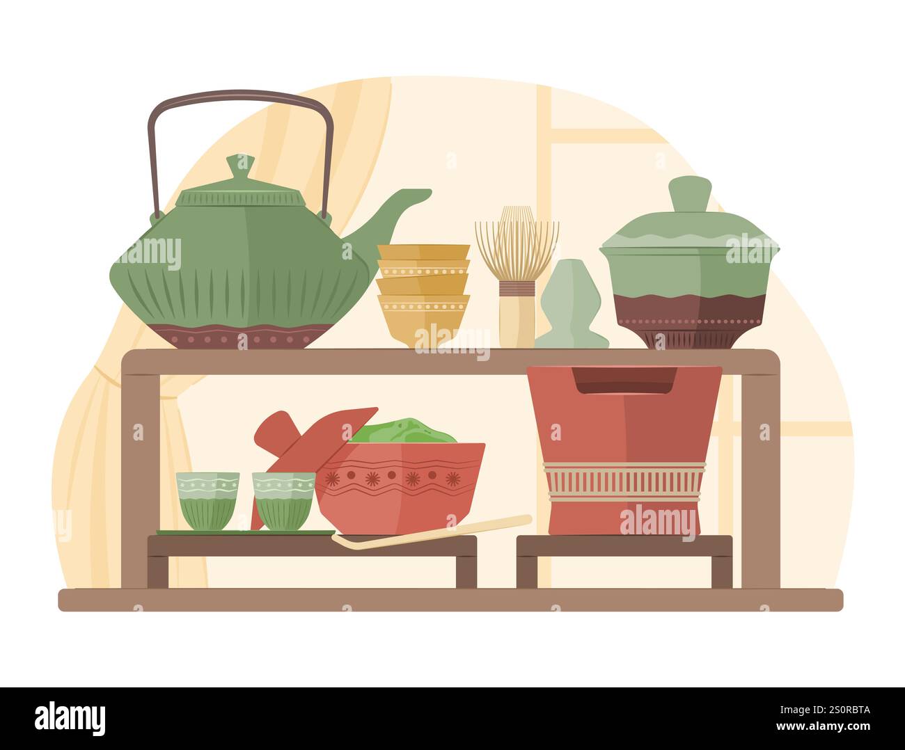 Set of Traditional Japanese Tea Ceremony Utensils for Asian Healthy ...