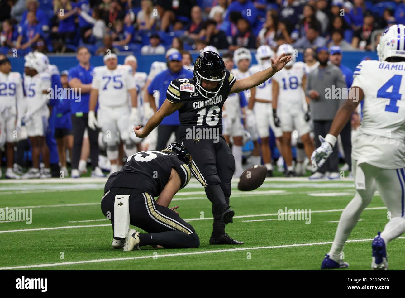 SAN ANTONIO, TX - DECEMBER 28: Colorado Buffaloes place kicker ...