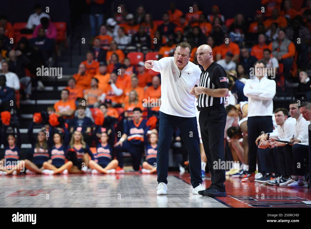 CHAMPAIGN, IL - DECEMBER 14: Illinois Fighting Illini Head Coach Brad ...
