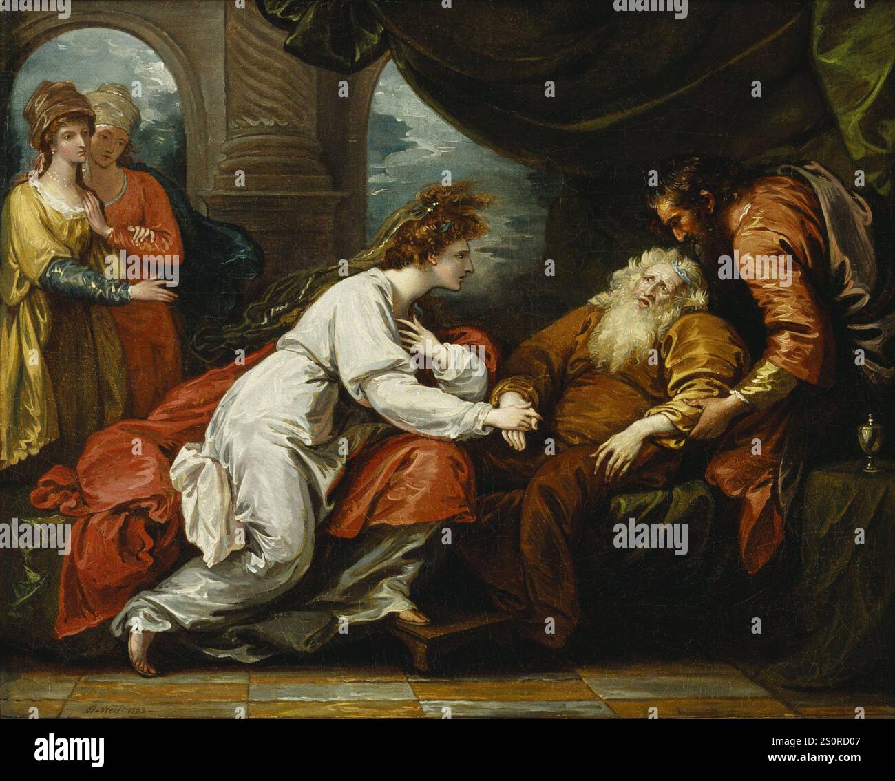 King Lear and Cordelia, 1793 Benjamin West Stock Photo - Alamy