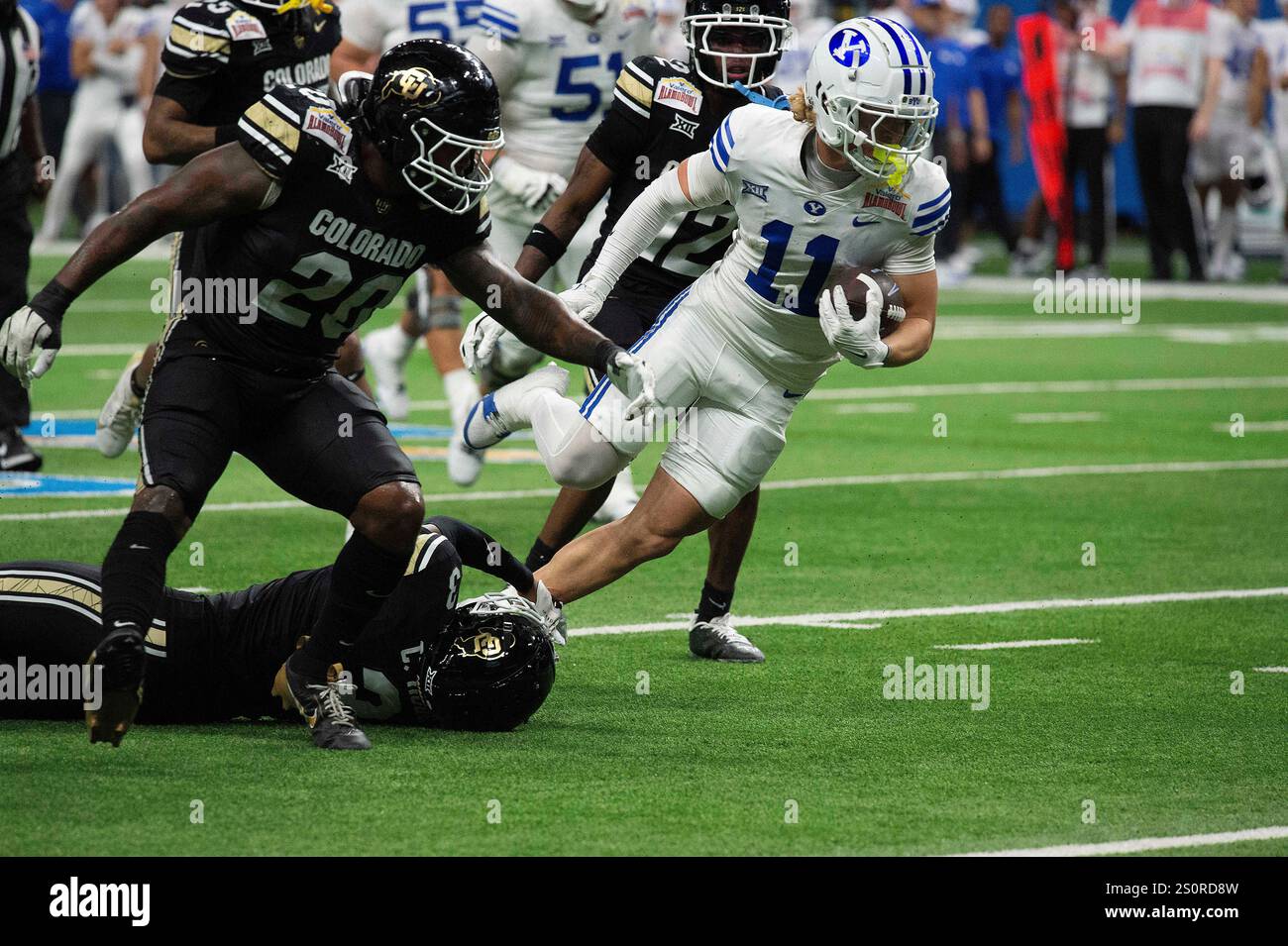 December 28, 2024: Parker Kingston (11) of the BYU Cougars in action at ...