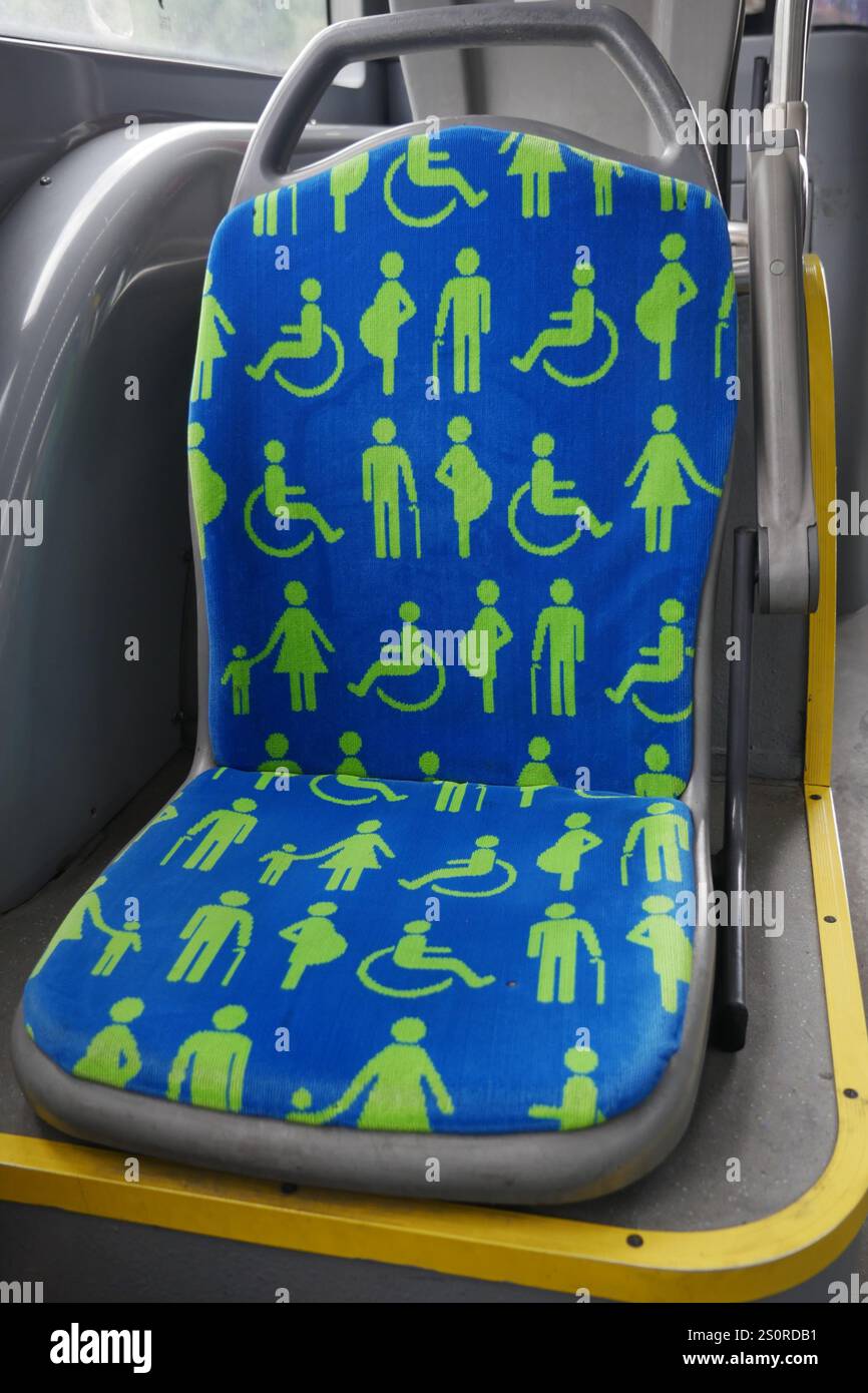 disable priority sit in a public bus Stock Photo - Alamy