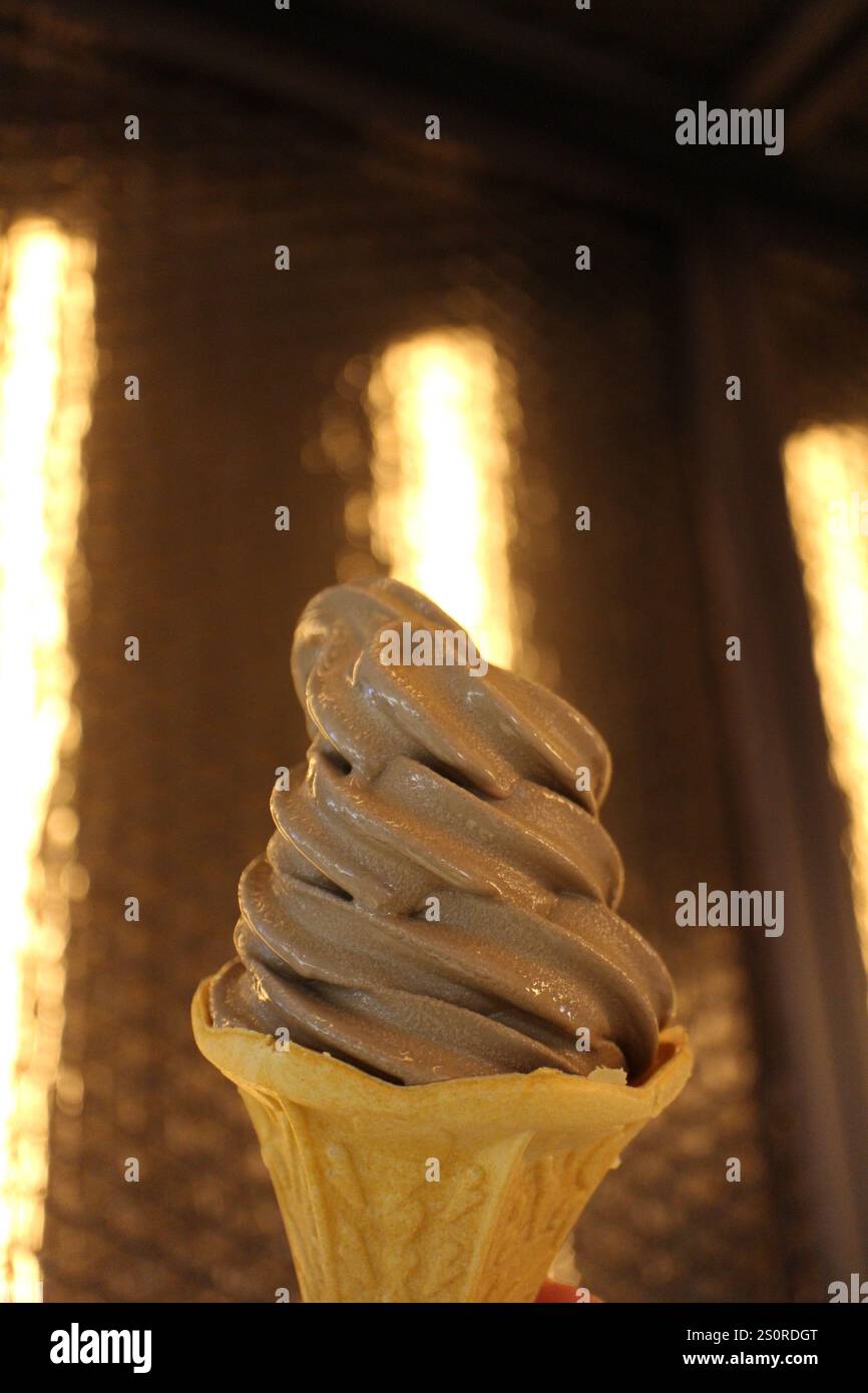 Coffee soft serve ice cream hi-res stock photography and images - Alamy