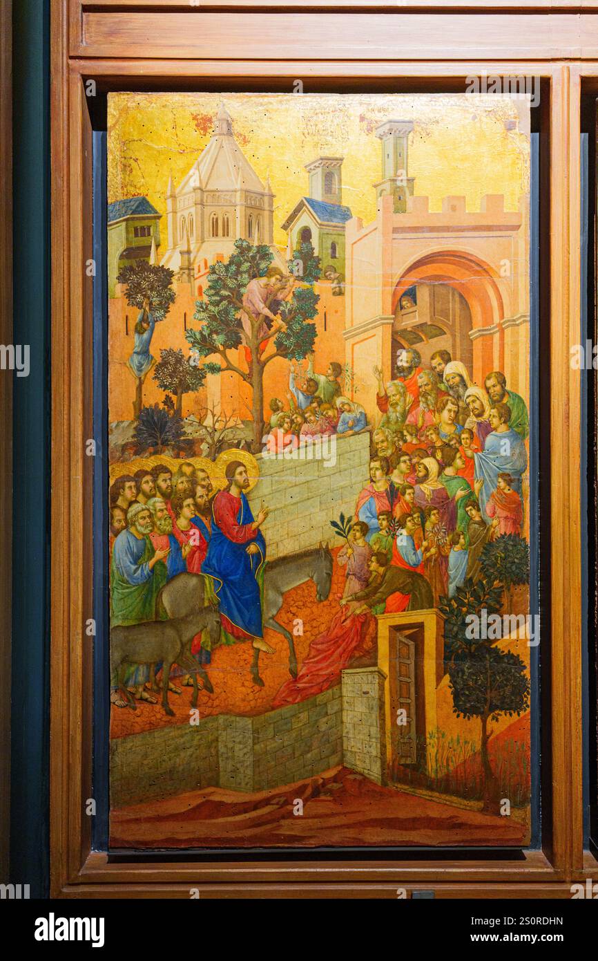 Siena, Italy, January 3, 2024: Christ's Entry into Jerusalem. Duccio Stock Photo - Alamy