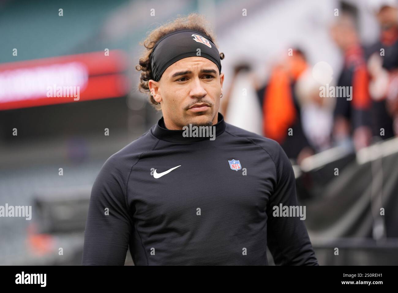 Cincinnati Bengals running back Chase Brown walks to the locker room ...