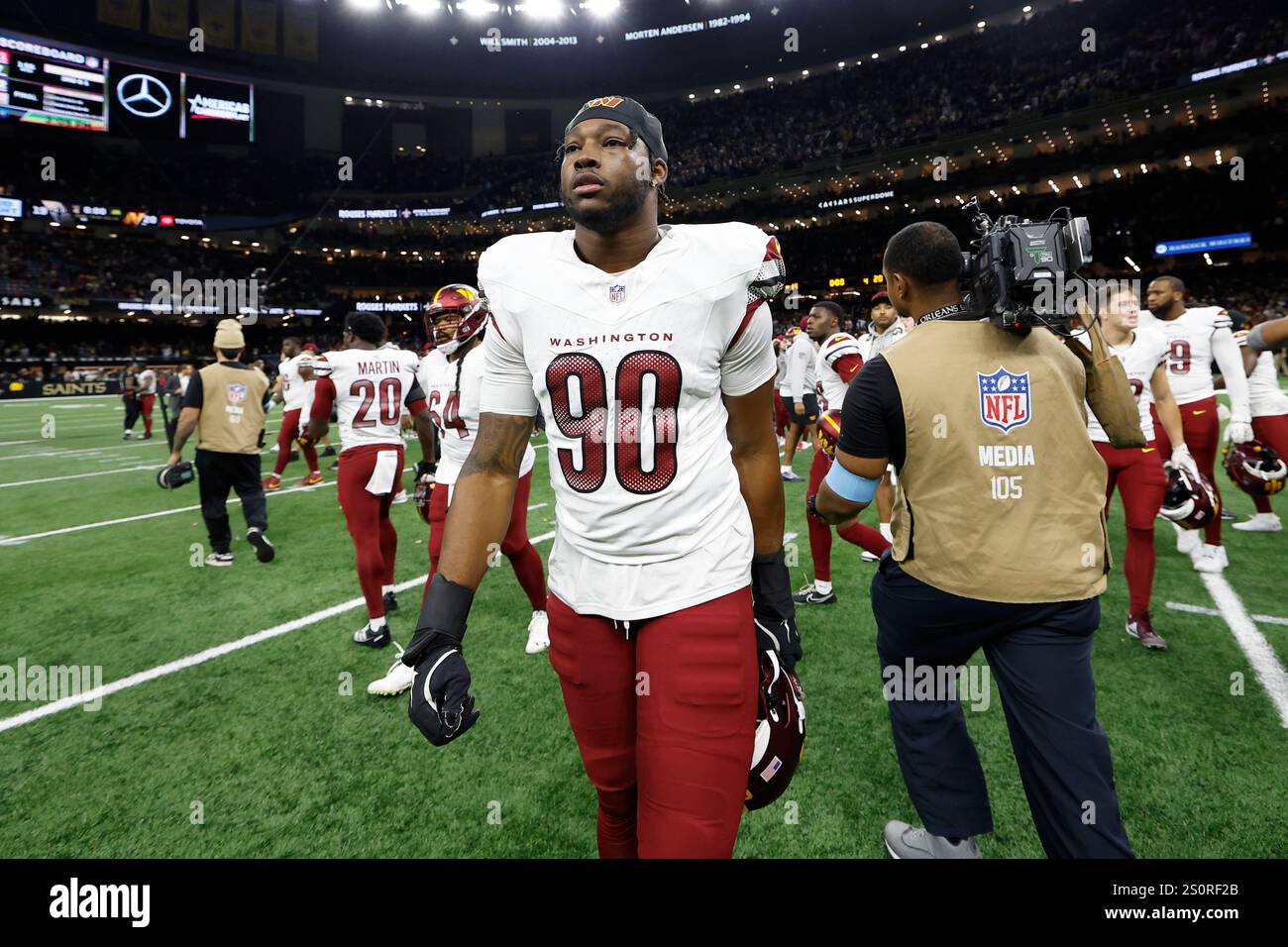Washington Commanders defensive end Javontae Jean-Baptiste (90) after ...