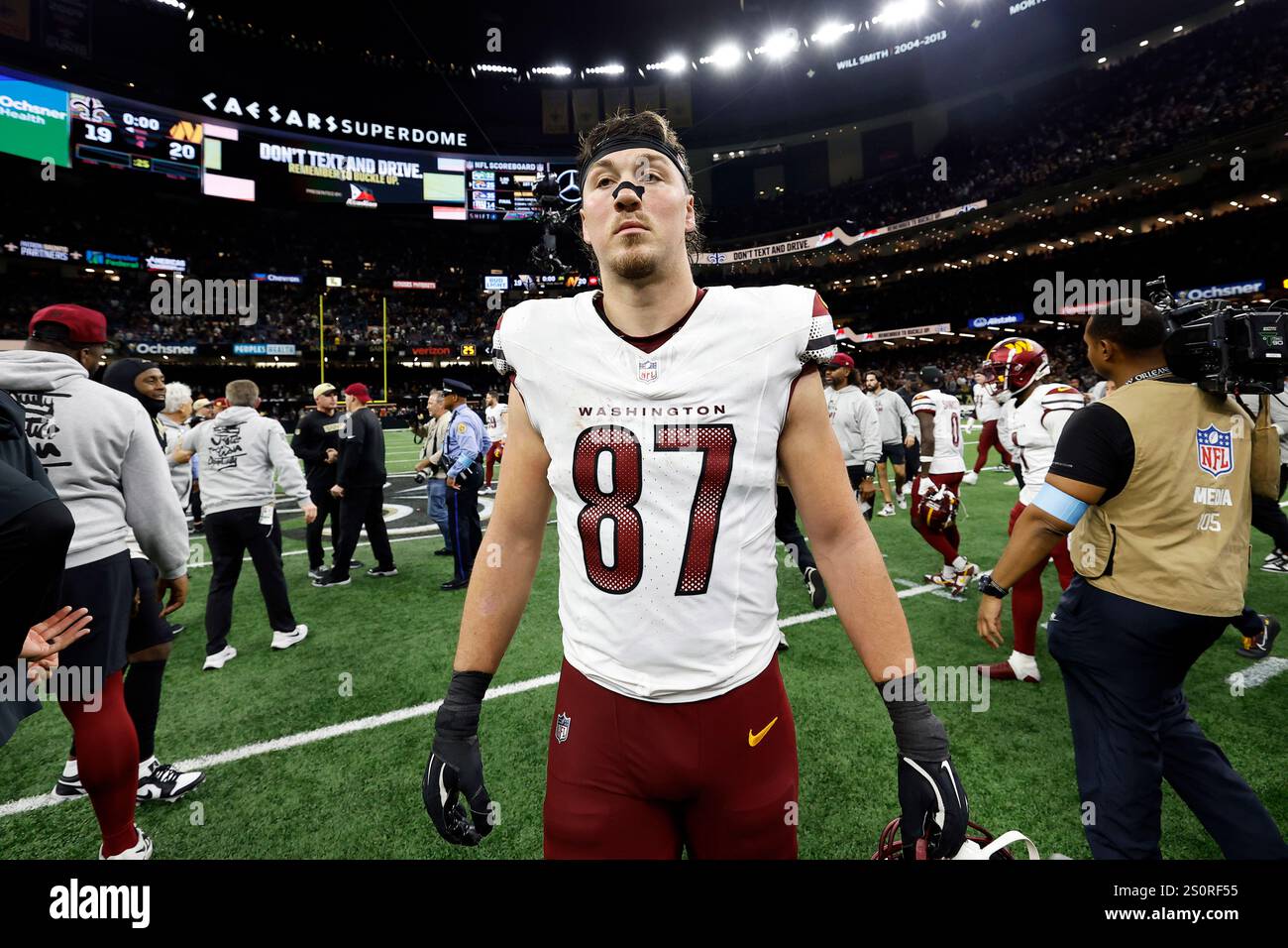 Washington Commanders tight end John Bates (87) after an NFL football ...