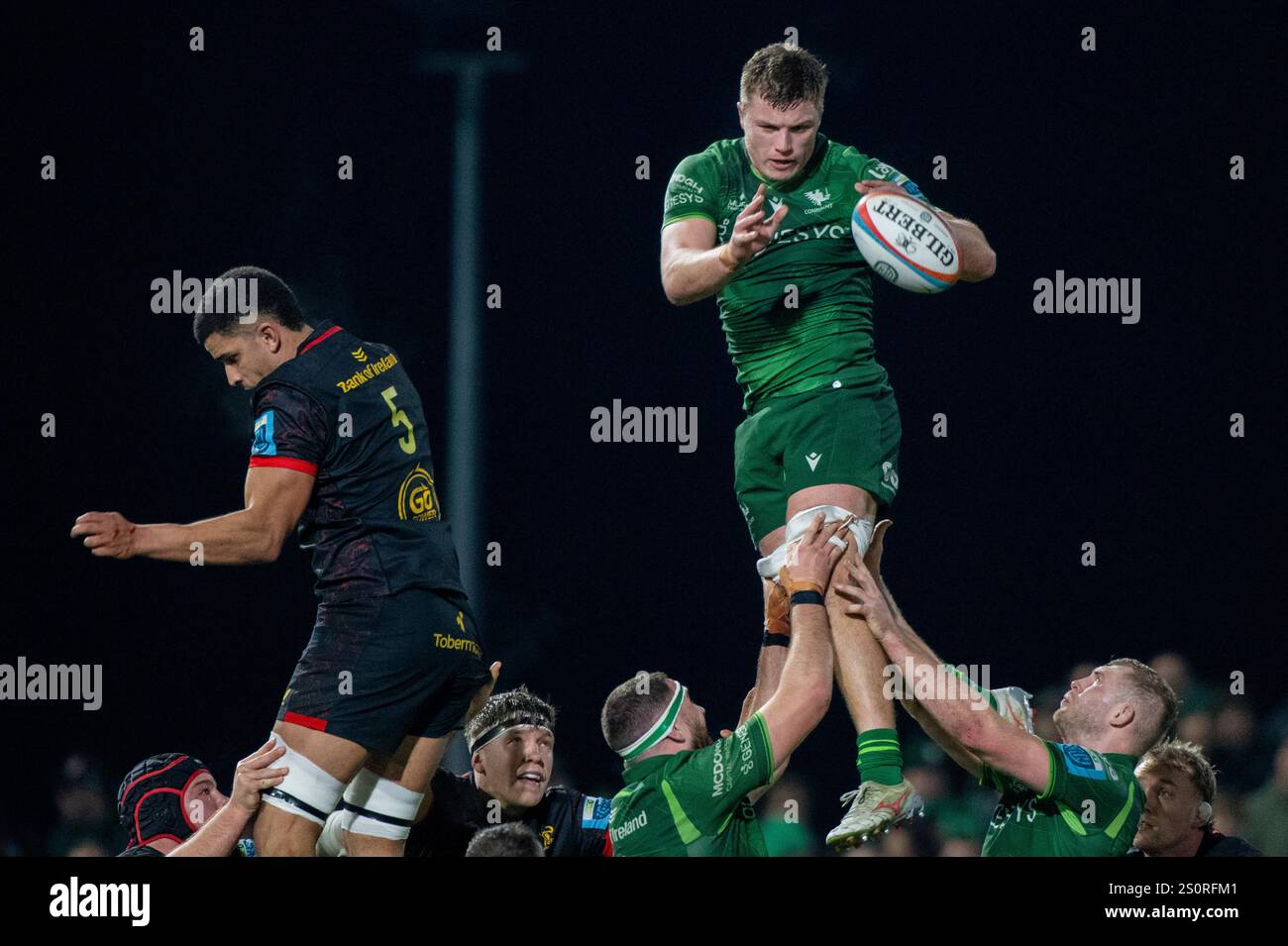 Galway, Ireland. 29th Dec, 2024. Cian Prendergast of Connacht with the ...