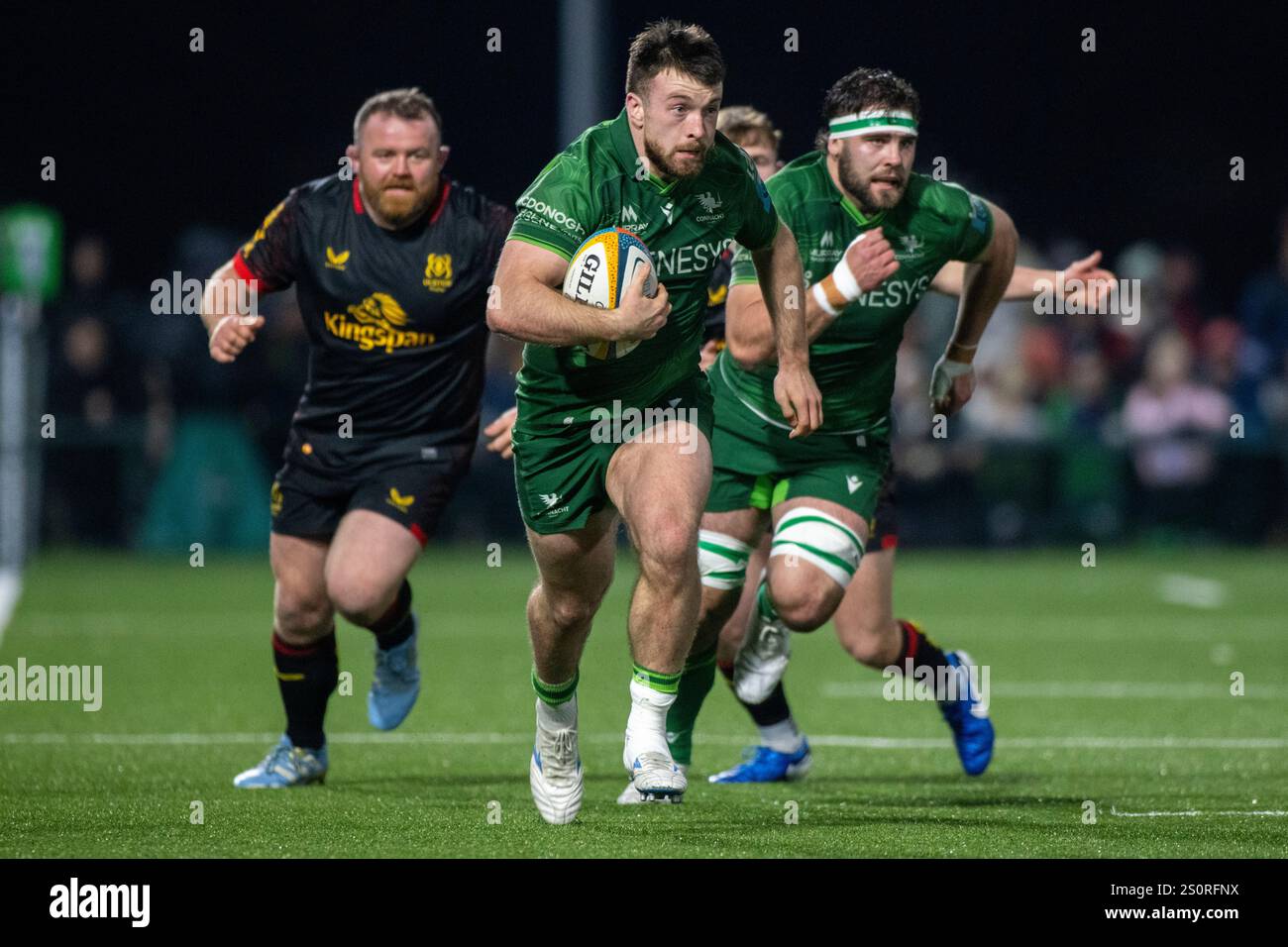 Dylan Tierney-Martin of Connacht runs with the ball during the United ...