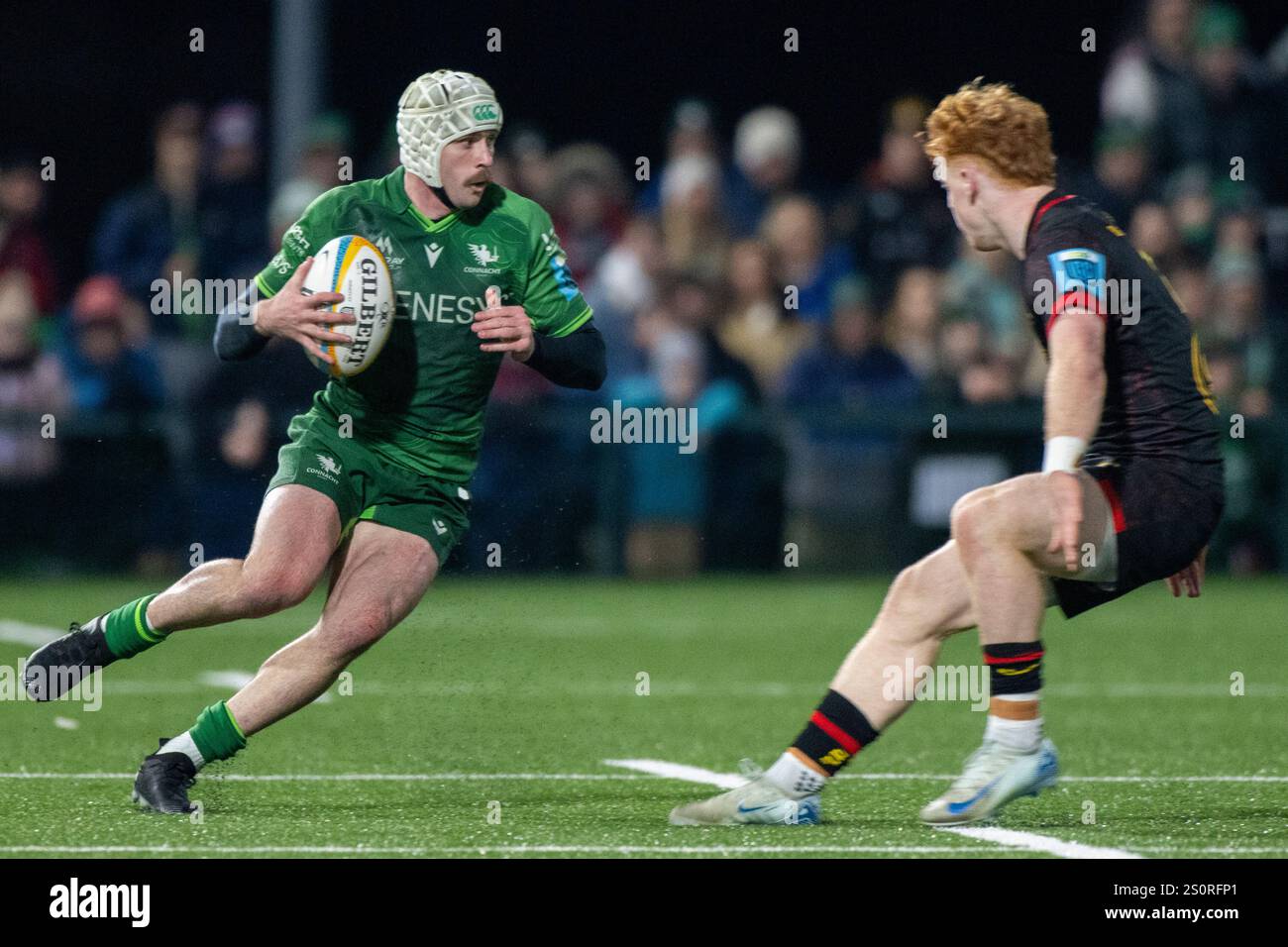 Galway, Ireland. 29th Dec, 2024. Mack Hansen of Connacht with the ball ...