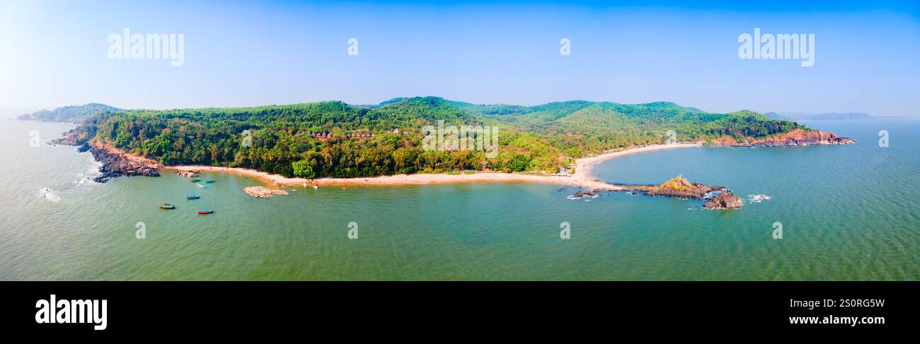Om Beach aerial panoramic view. Om Beach is a major tourist attraction ...