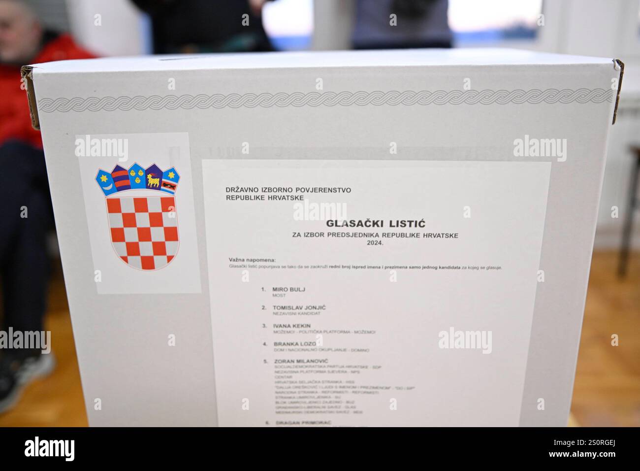 Croatia, Zagreb, 291224. The first round of the 2024 presidential ...