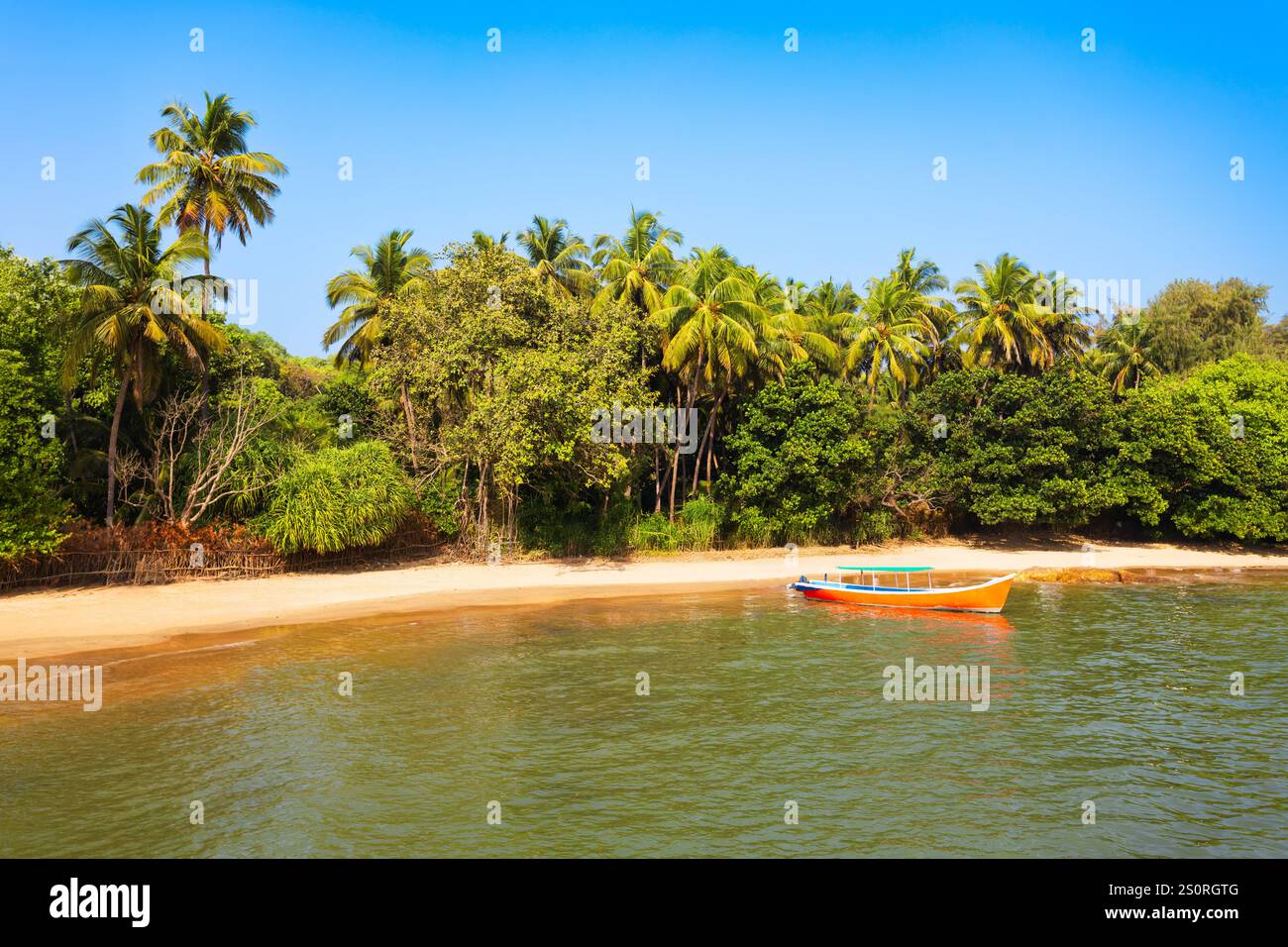Om Beach near Gokarna town. Om Beach is a major tourist attraction in ...