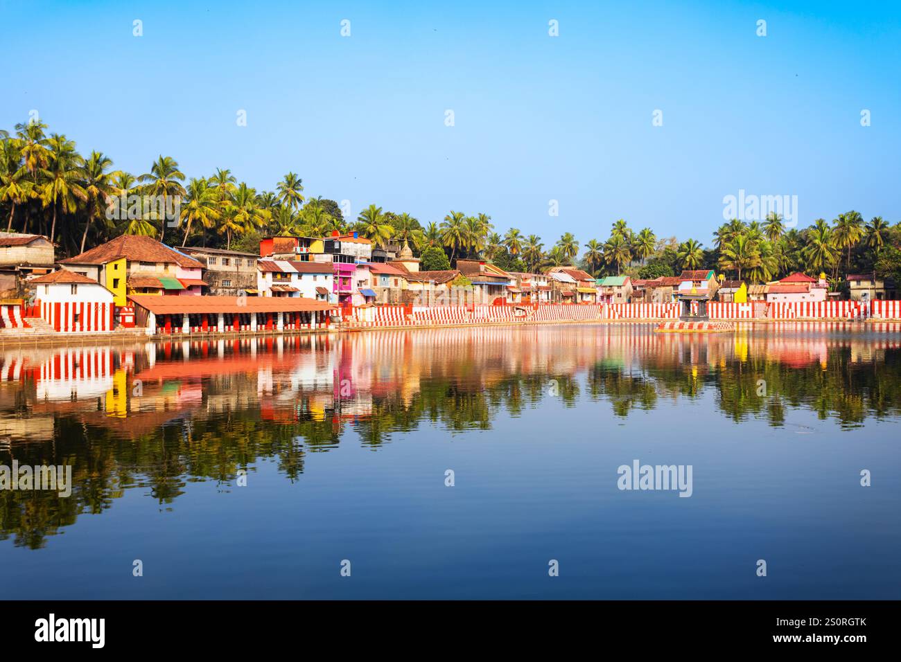 Kotitheertha or Koti Tirtha temple pond in Gokarna. Gokarna is the ...