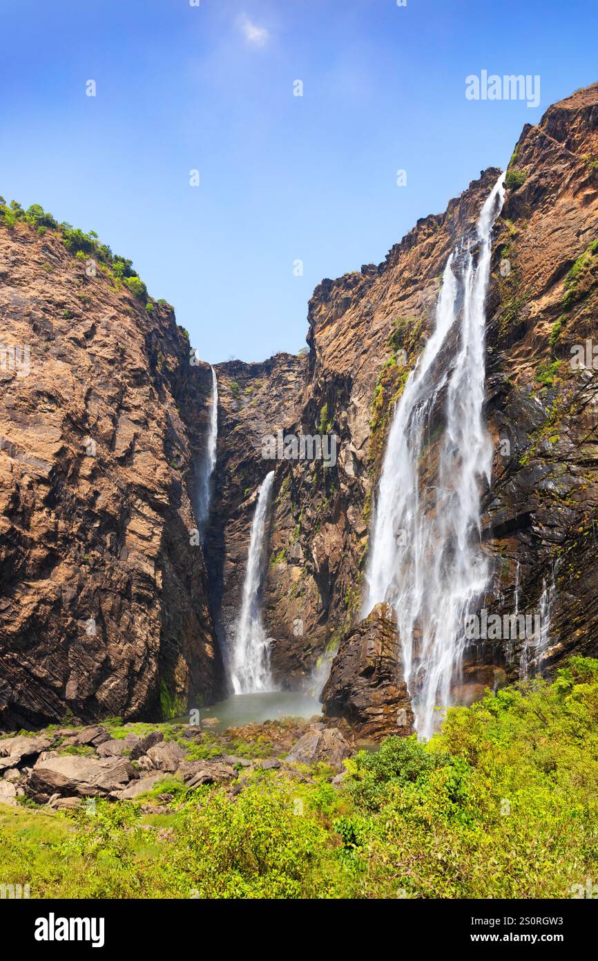 Jog Falls is a waterfall on the Sharavati river in Karnataka state of India Stock Photo - Alamy