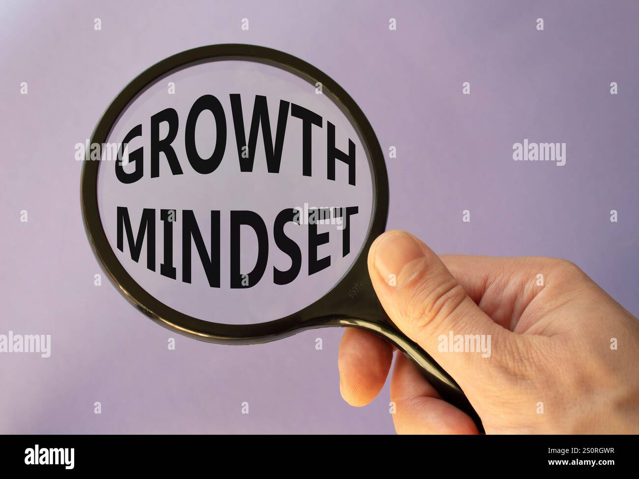 Growth Mindset symbol. Concept word Growth Mindset on magnifying glass ...