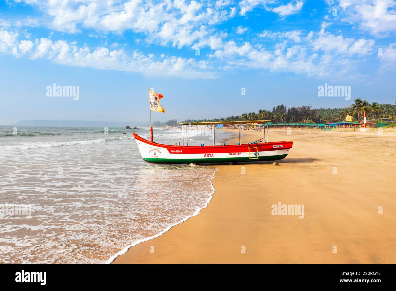 Agonda, India - January 26, 2023: Boats at the Agonda Beach. Agonda ...