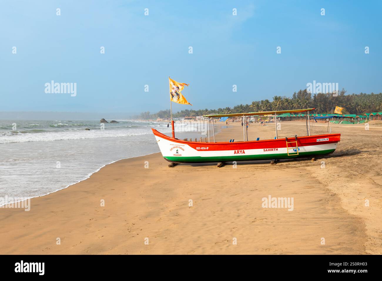 Agonda, India - January 26, 2023: Boats at the Agonda Beach. Agonda ...