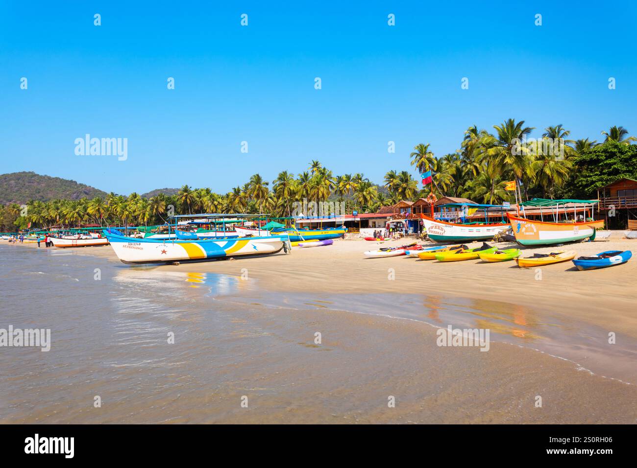 Palolem, India - January 06, 2023: Boats at the Palolem Beach. Palolem ...