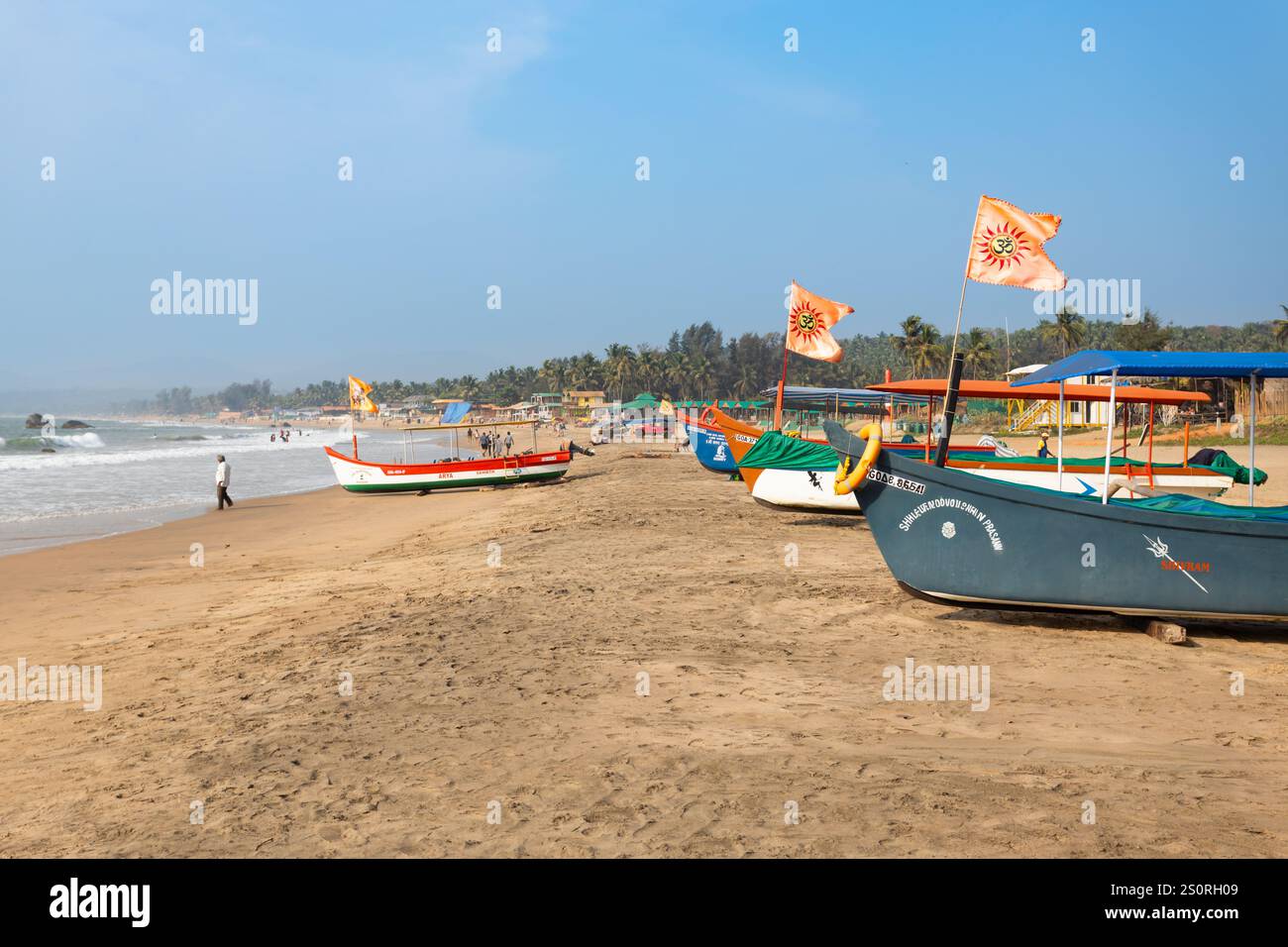 Agonda, India - January 26, 2023: Boats at the Agonda Beach. Agonda ...