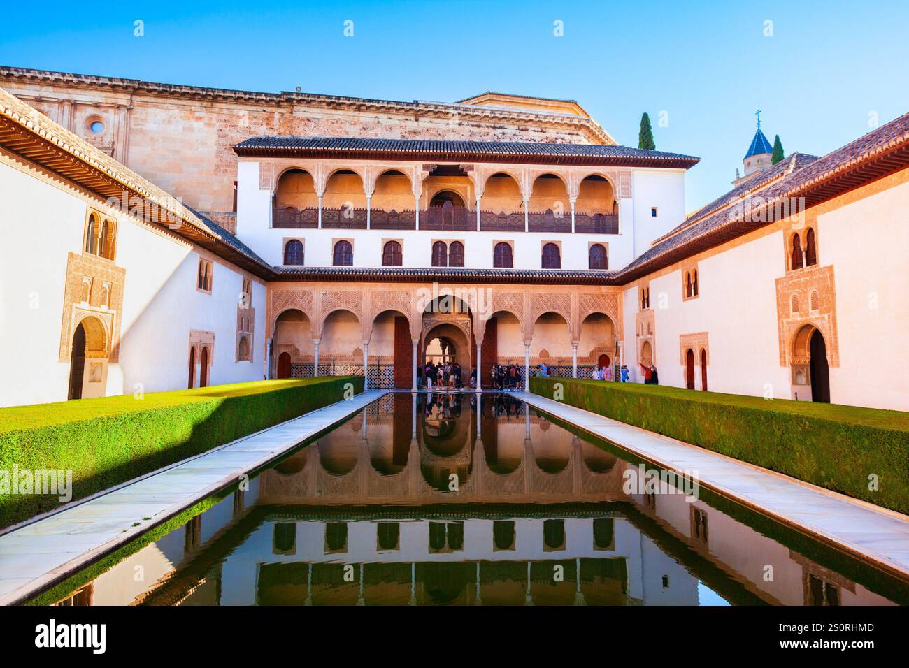 The Court of the Myrtles is the central part of the Comares Palace ...