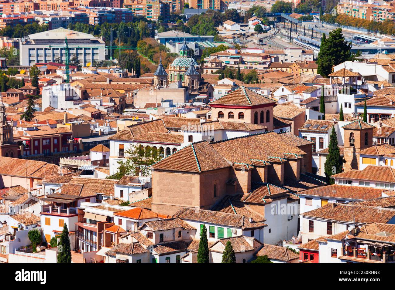 Granada aerial panoramic view. Granada is the capital city of the ...