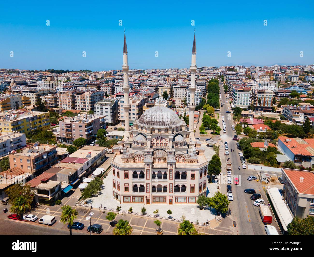 Didim Merkez Cami means Didim Central Mosque aerial panoramic view ...