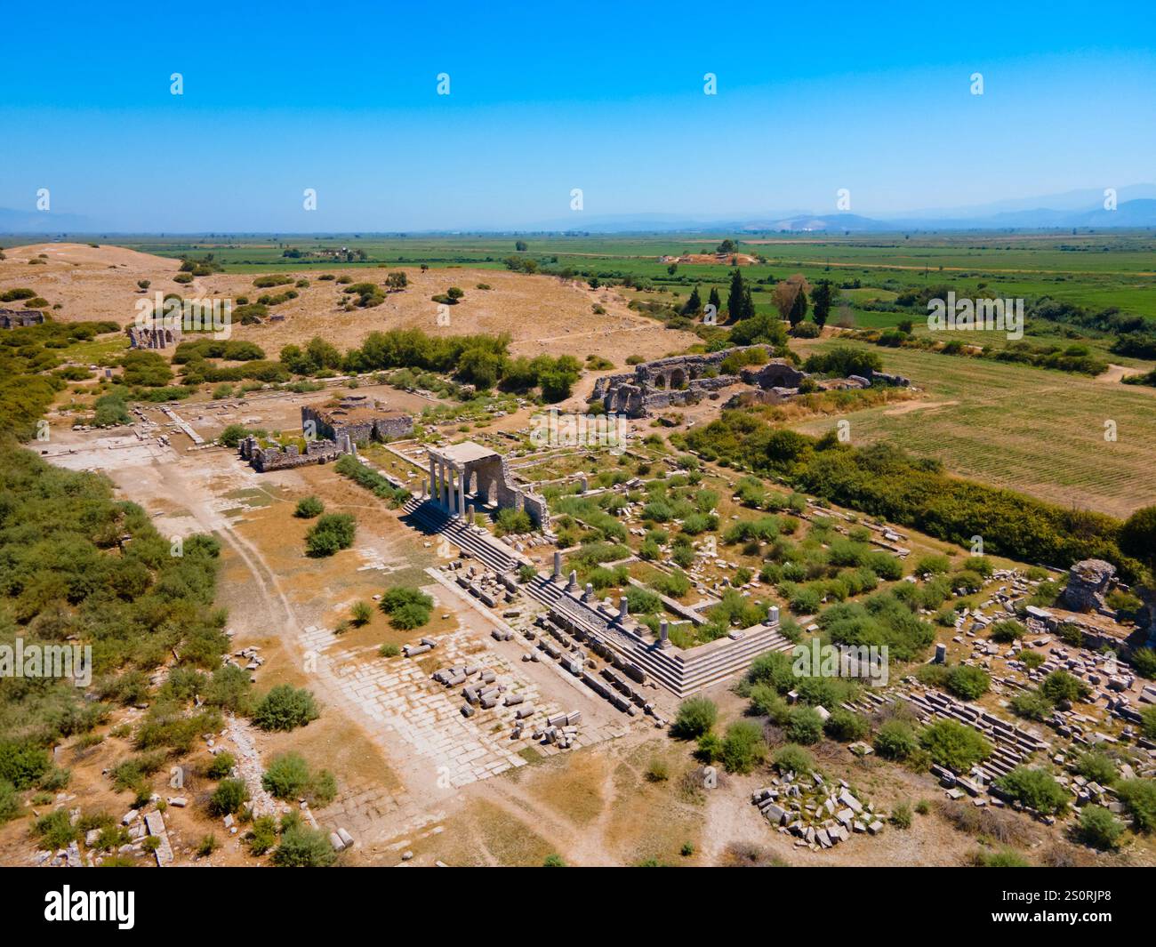 Miletus Archaeological Site aerial panoramic view. Miletus was an ...