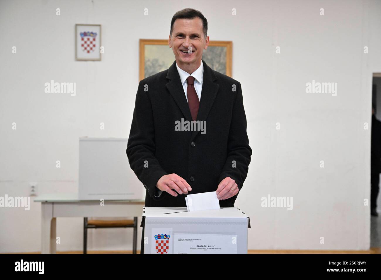 Croatia, Zagreb, 291224. Sestina square 10. The first round of the 2024 ...