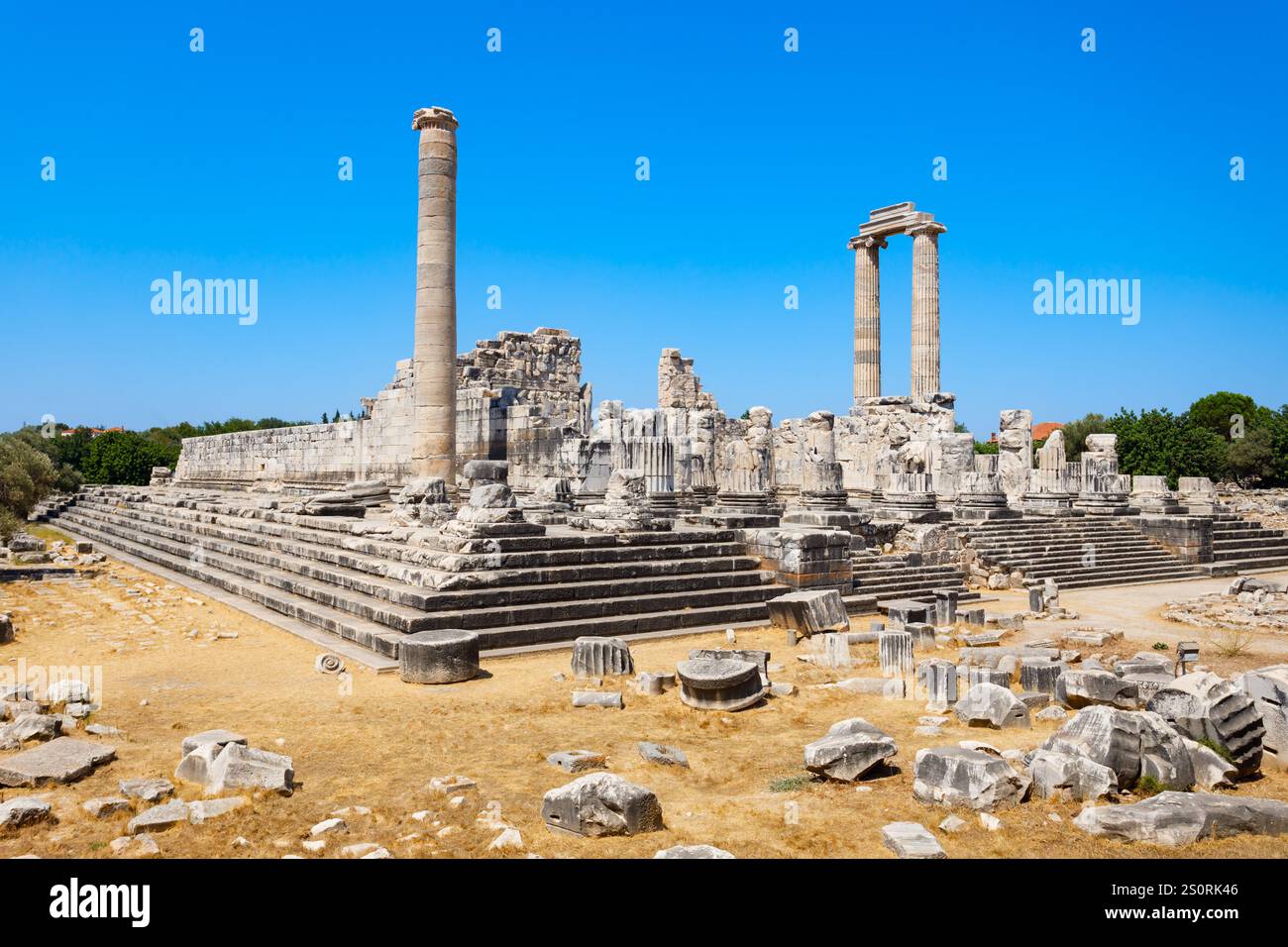 The ruins of the Temple of Apollo at Didyma ancient greek city. Didyma ...