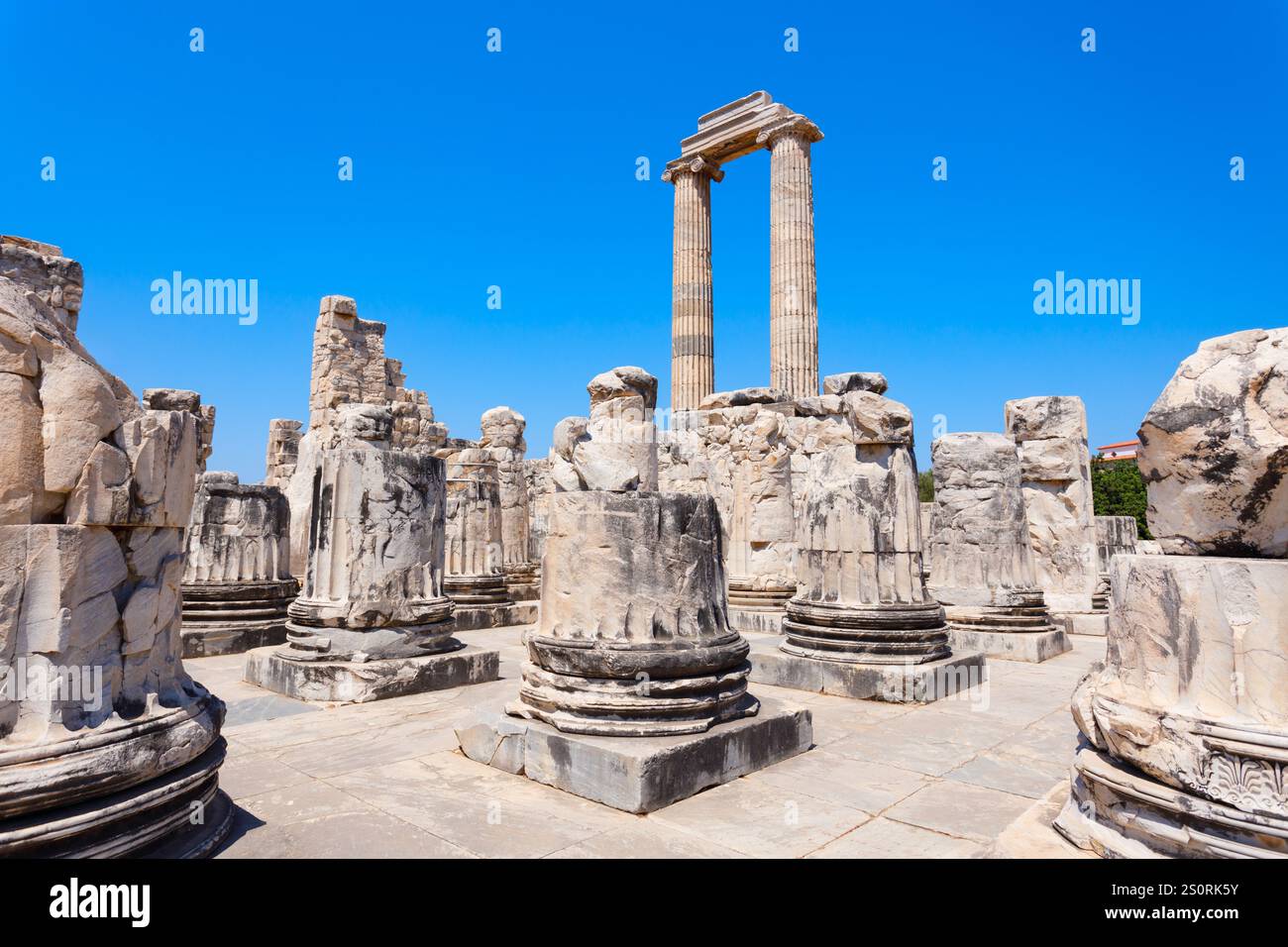 The ruins of the Temple of Apollo at Didyma ancient greek city. Didyma ...