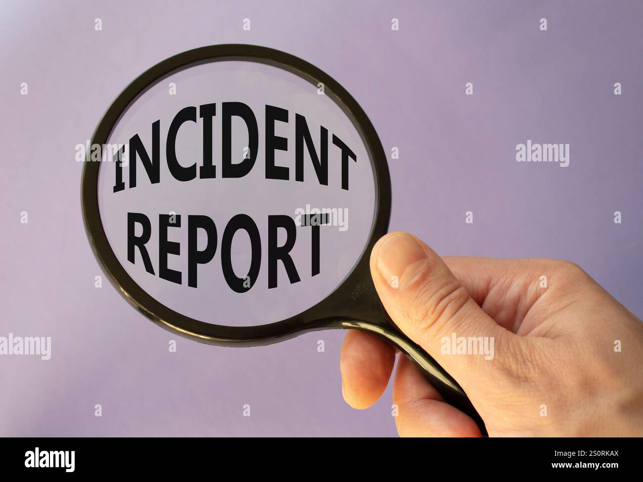 Incident Report symbol. Concept word Incident Report on magnifying ...