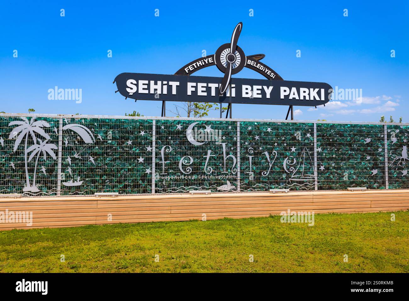 Fethiye, Turkey - July 15, 2022: Sehit Fethi Bey Park in Fethiye ...