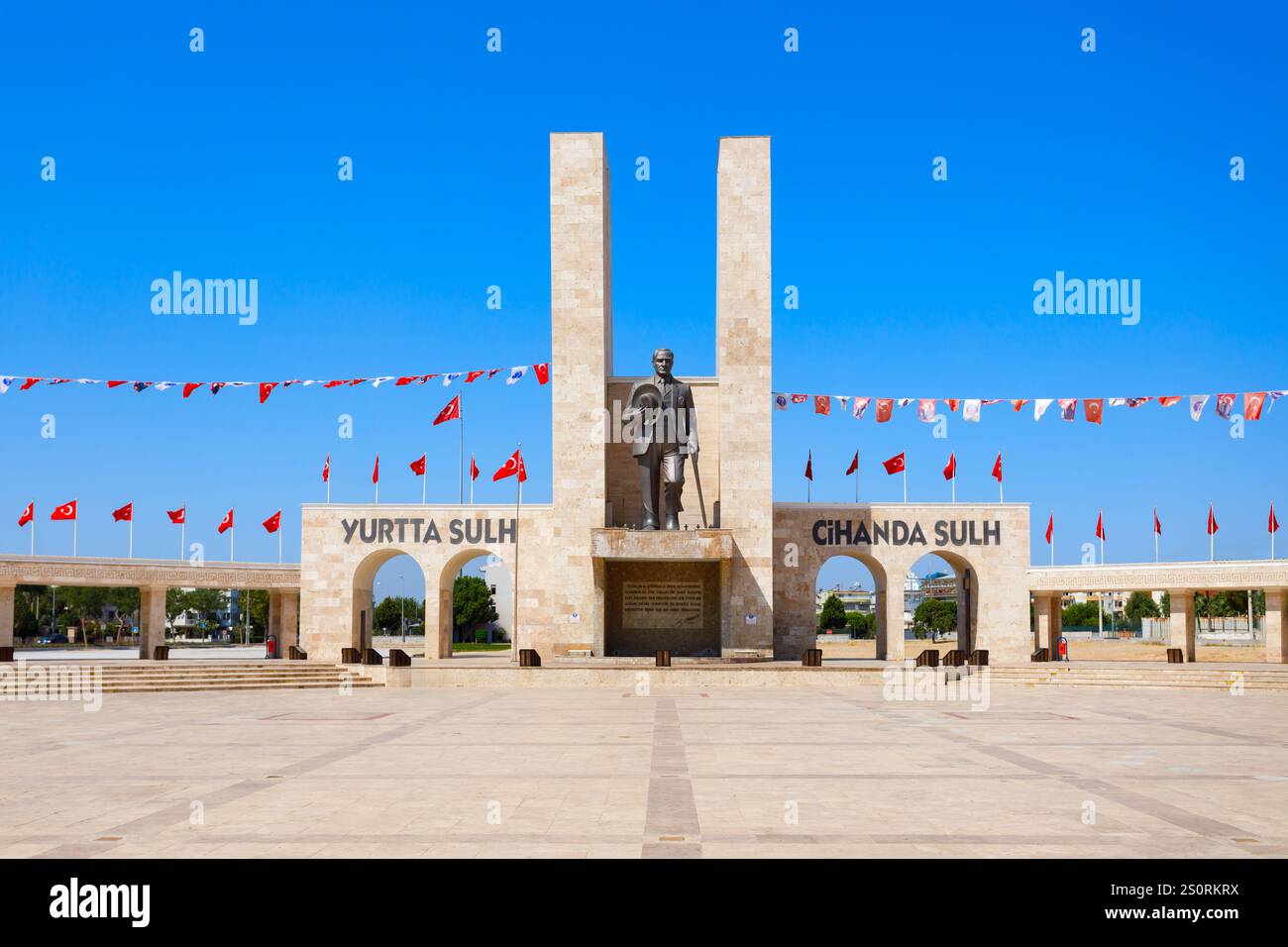 Didim, Turkey - July 30, 2022: Mustafa Kemal Ataturk monument at the ...