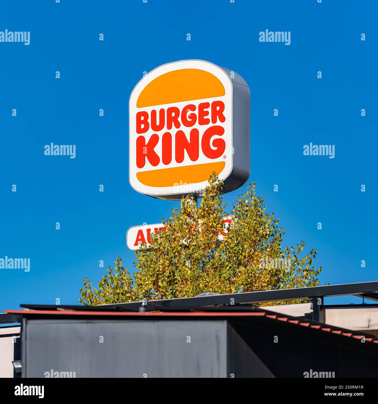 Madrid, Spain, December 21, 2024: Burger King fast food restaurant ...