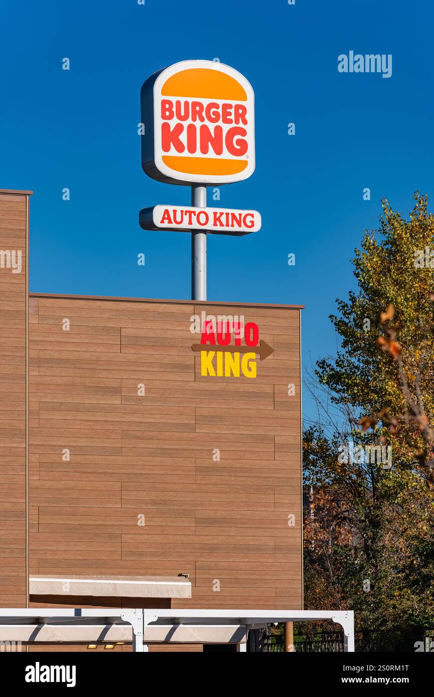 Madrid, Spain, December 21, 2024: Totem sign with the sign of the ...