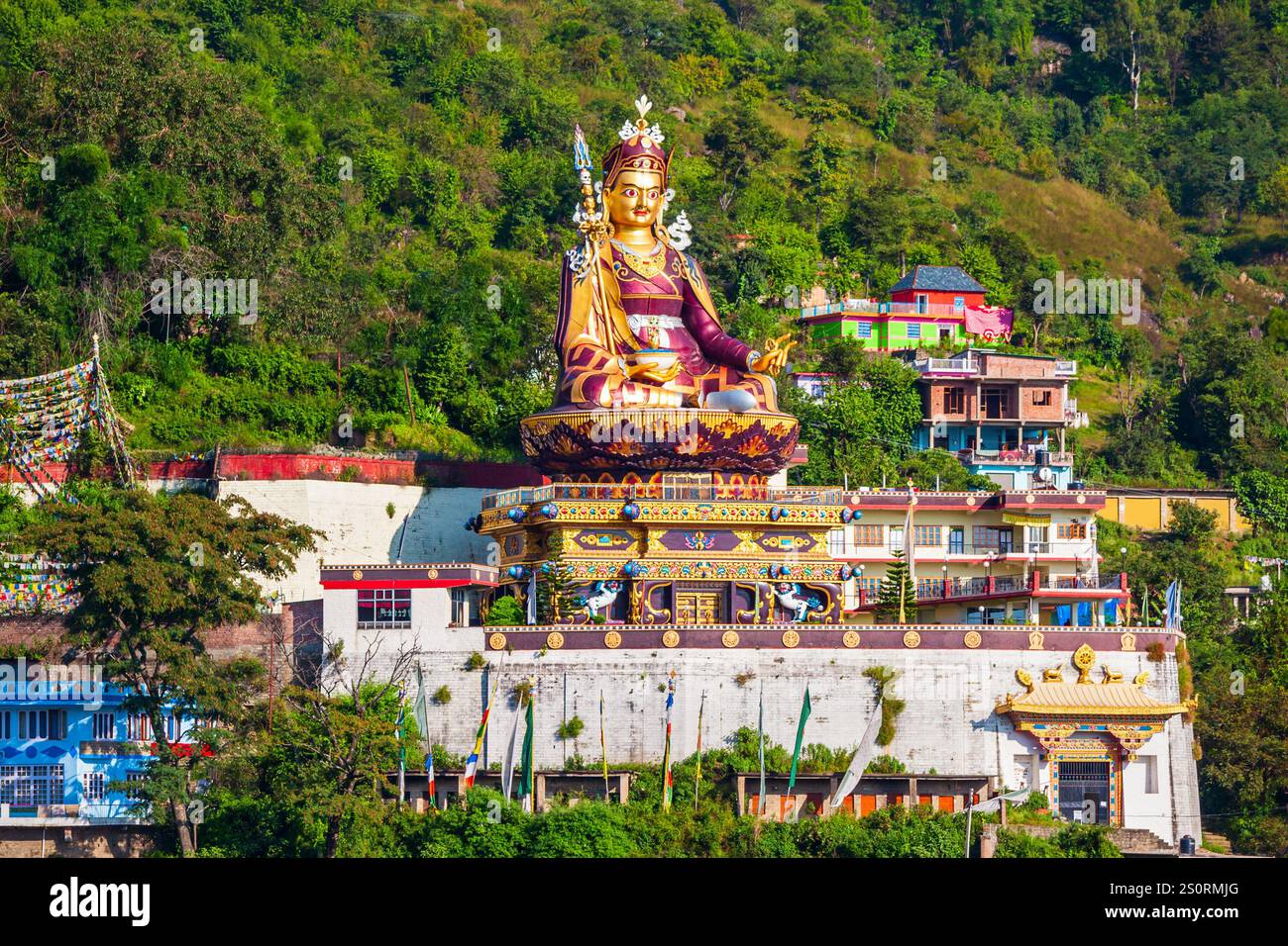 Guru Padmasambhava or Guru Rinpoche statue near the Mahatma Buddha ...