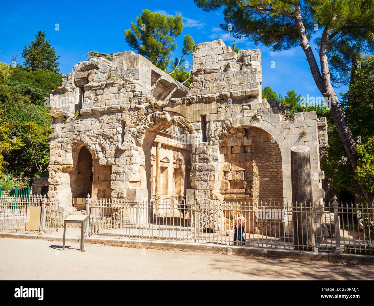Diana temple is an ancient roman temple in Les Jardins de la Fontaine ...