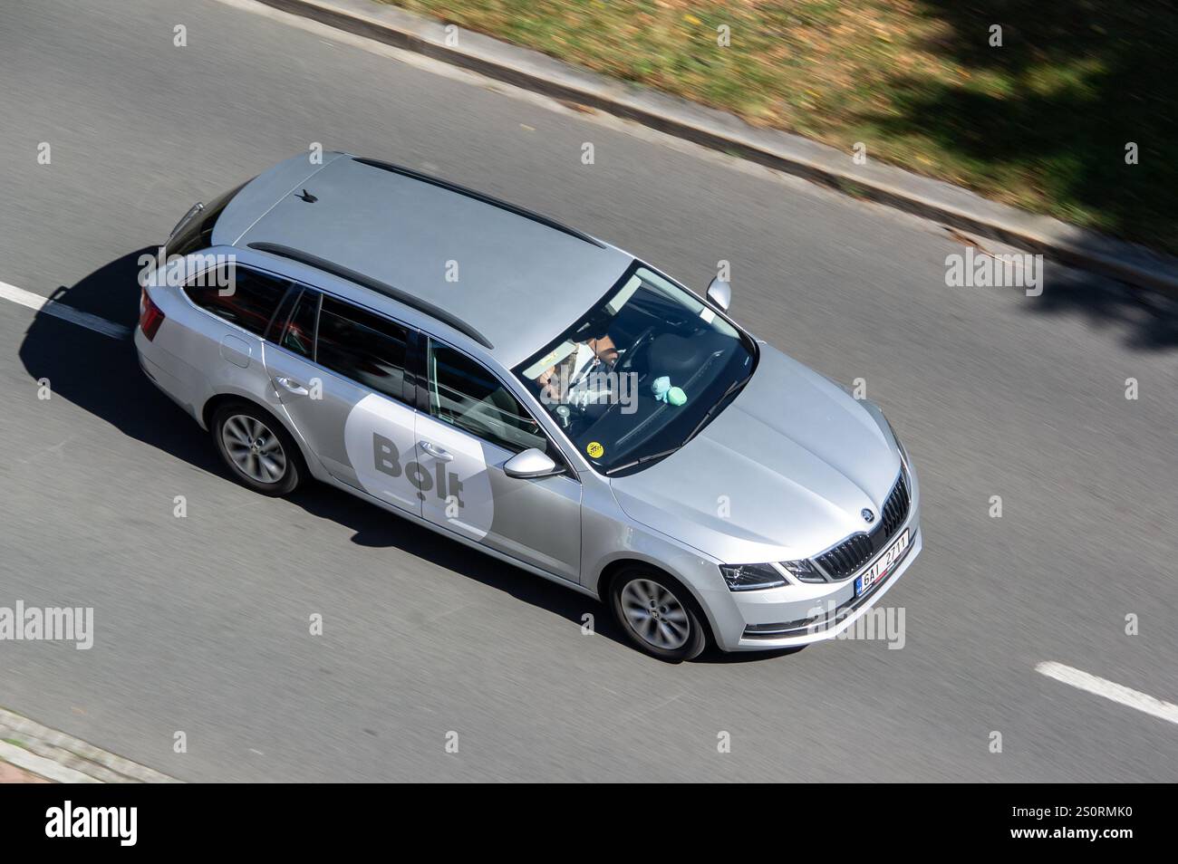 OSTRAVA, CZECH REPUBLIC - AUGUST 6, 2024: Facelifted silver Skoda ...