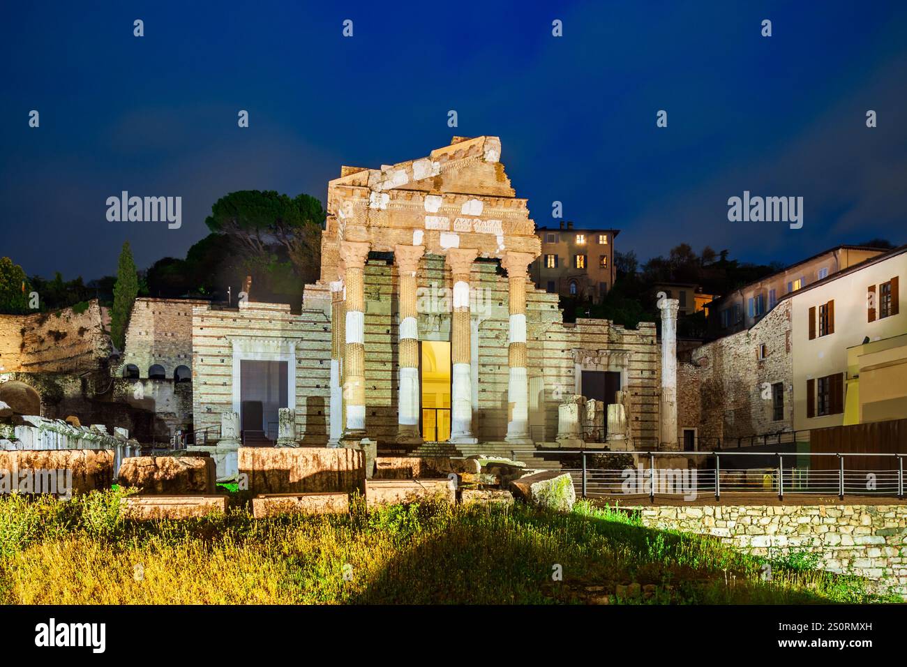 The Capitolium in the Roman forum is located in the centre of Brescia ...