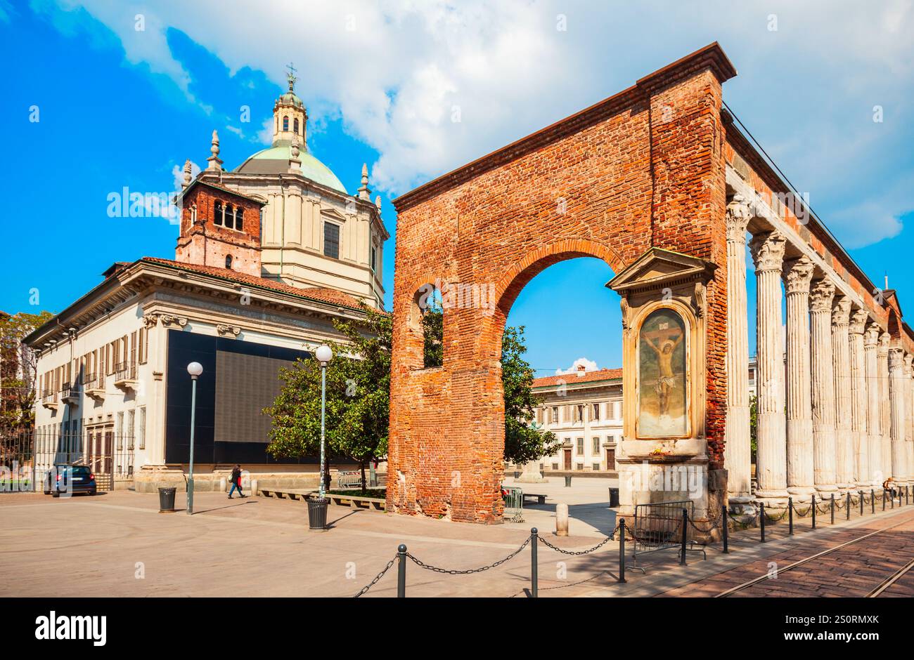 The Colonne or Columns di San Lorenzo is an ancient Roman ruins located ...