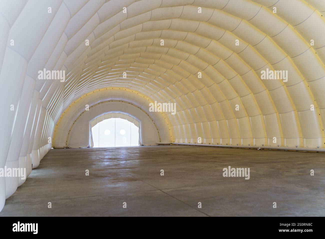 This unique space features an airy, inflatable structure with soft ...